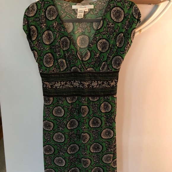 Studio M | Dresses | Studio M Green Dress Small Cap Sleeve | Poshmark